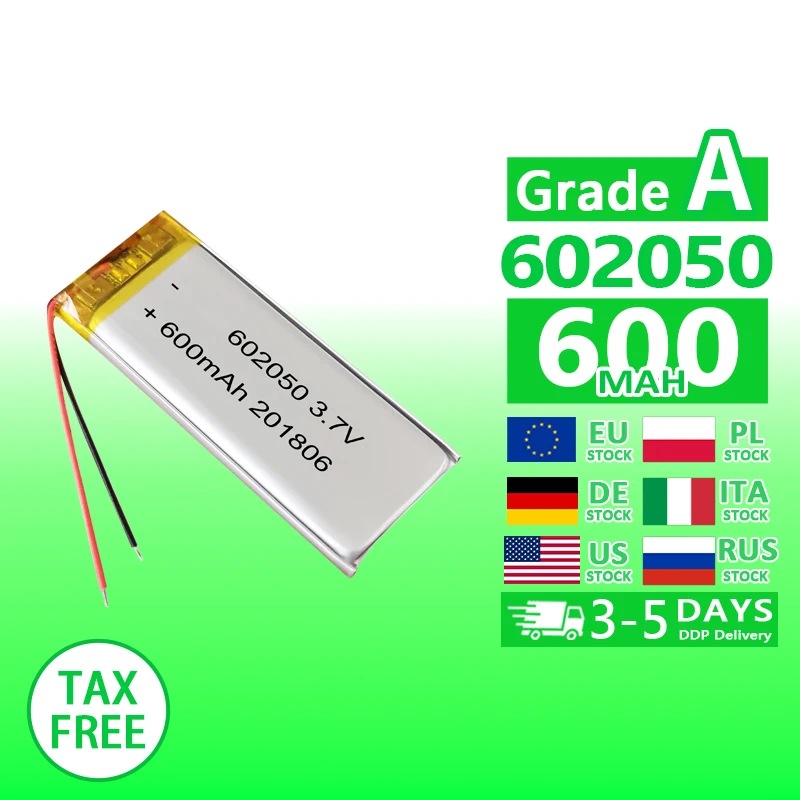 Аккумулятор LiPo для Bluetooth-камеры NoEnName_Null 602050 602248 ...