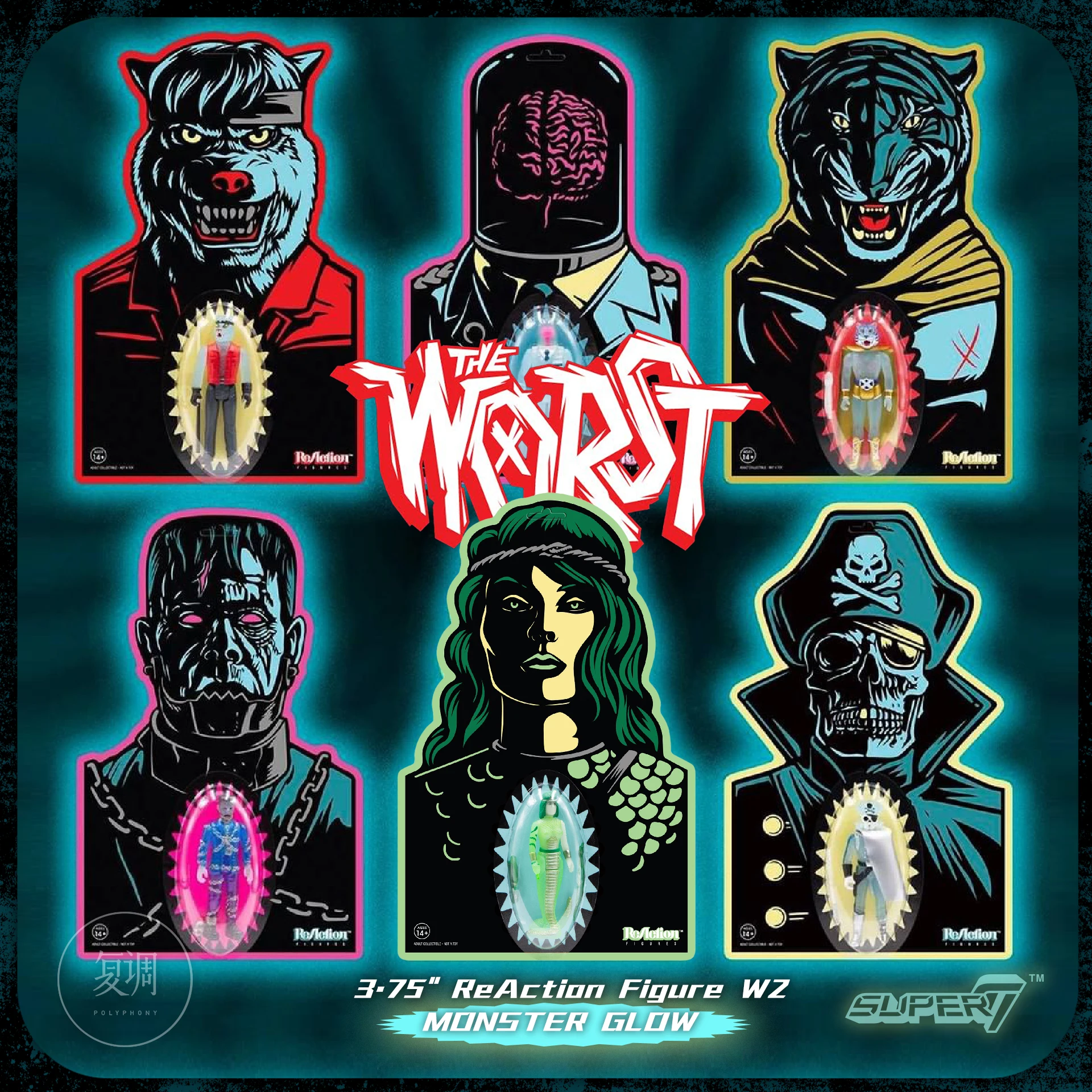 Super7 The Worst Cortex Commander Red Tiger Captain Deadstar светящаяся ...