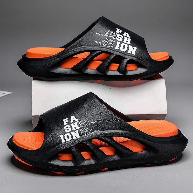 Мужские шлепанцы для дома и улицы, мягкие сандалии, пляжные удобные ...