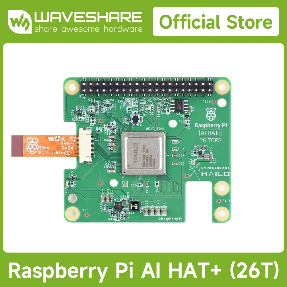 Официальный Raspberry Pi AI HAT+, встроенный ускоритель Hailo-8 AI для ...