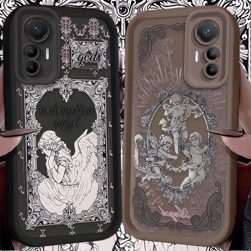 Мягкий чехол в стиле ретро с Купидоном ангелом для Xiaomi 14T 13T 12T 11T 13 12 11 Lite 5G NE ...