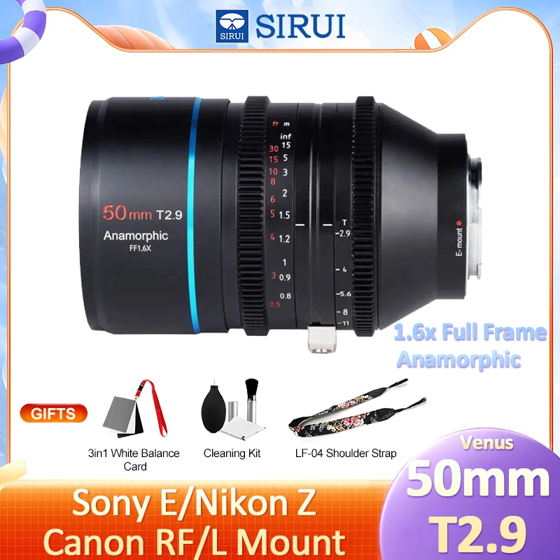 Полнокадровый анаморфный видео объектив для Sony E FX6 A7M4 A7S3 Nikon Z9 Canon R5C R8 L ...