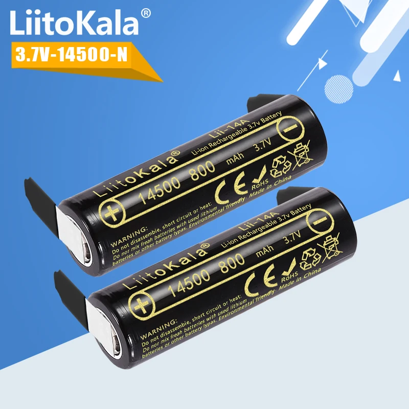 1-40 шт. LiitoKala Lii-14A + никель 3,7 В 14500 800 мАч литий-ионная ...