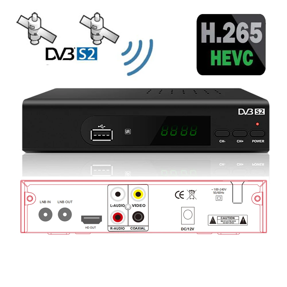 FTA DVB S2 MPEG H264 DVB-S2 HD спутниковый ресивер ТВ-декодер SAT ...
