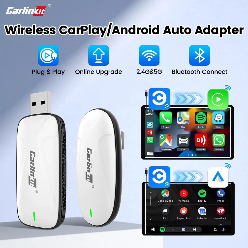 Baidu CarLife Проводной к беспроводному CarPlay и Android Auto Беспроводное быстрое подключение ...