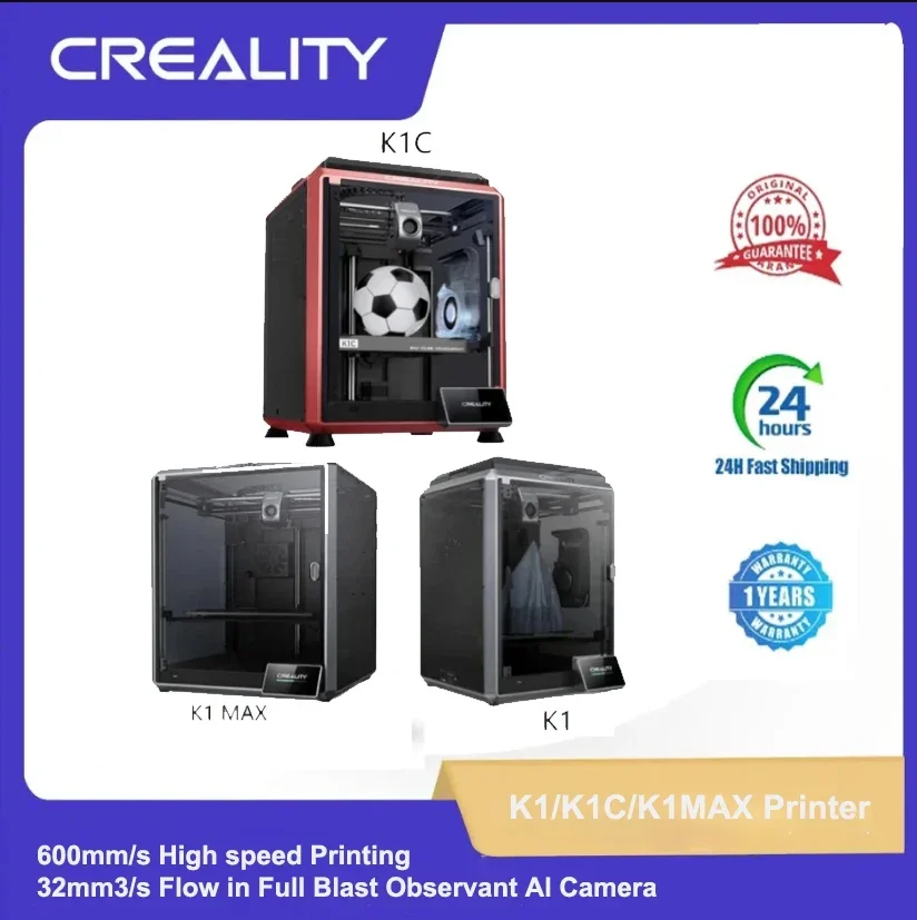 3D-принтер Creality K1/K1MAX /K1C 32 мм ³/S, скорость печати 600 мм/с ...