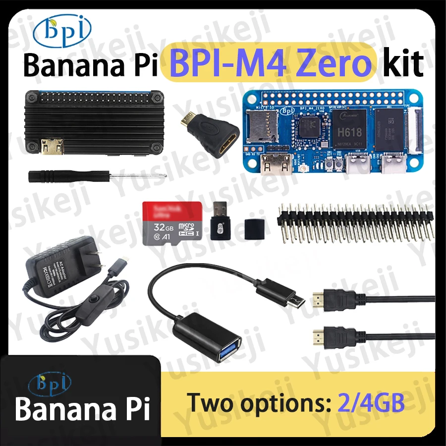Banana Pi BPI-M4 Zero kit 4/2G LPDDR4 RAM 32/8G eMMC Allwinner H618 ...