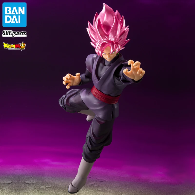 Original Bandai Ornaments Dragon Boll Super Saiyan Black Goku Pink ...
