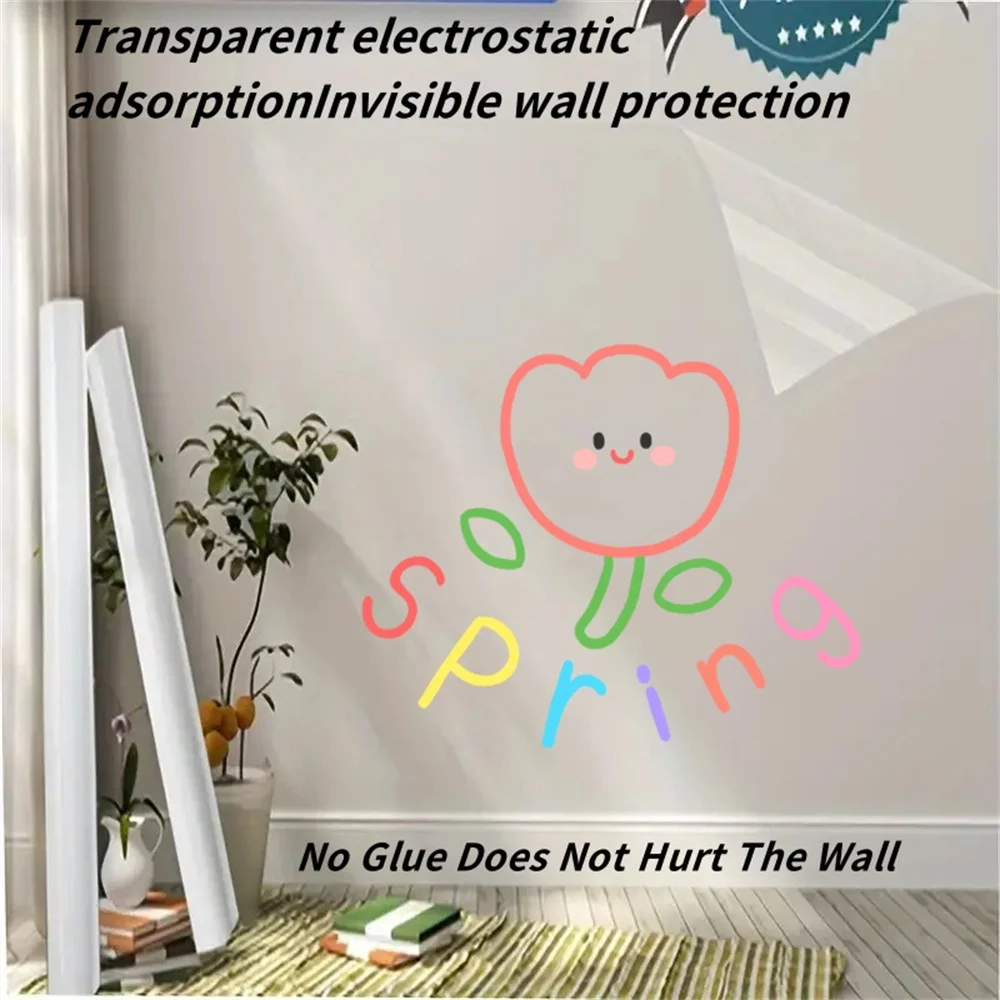 1 рулон прозрачная Электростатическая Защитная пленка для стен ...