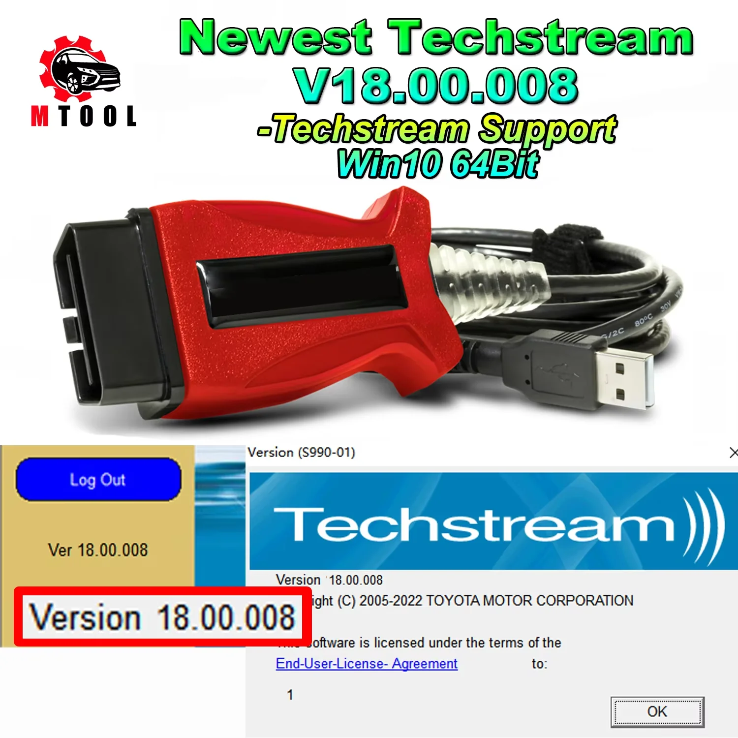 Mongoose V160 JLR Pro J2534 для Volvo и TOYOTA TIS Techstream 16.30.013 ...