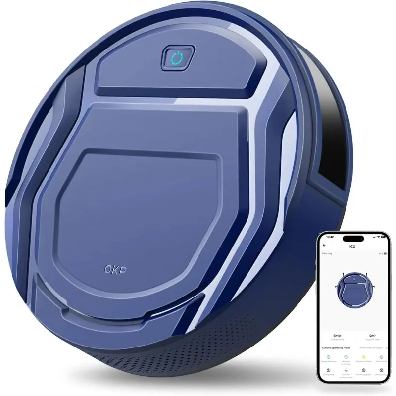 Робот-пылесос OKP Life K2 1800 мАч, синий | AliExpress