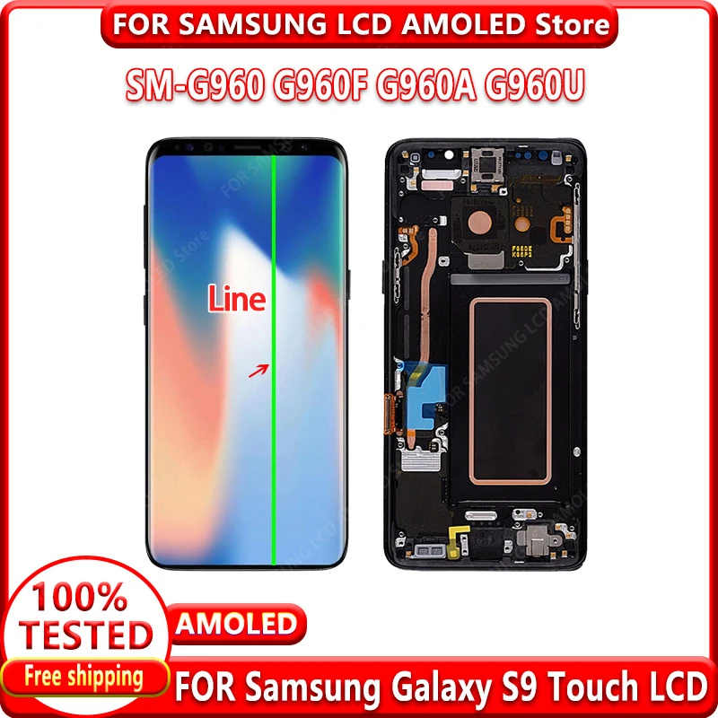 5,8 "ДЛЯ S9 SUPER AMOLED Дисплей для SAMSUNG Galaxy S9 ЖК-дисплей с ...