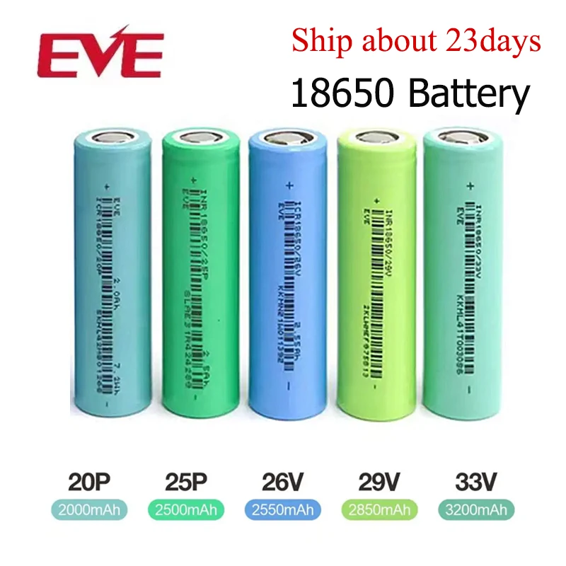 Аккумуляторная батарея EVE 18650 20p 25p 30p 26v 29v 33v 35v INR18650 | AliExpress