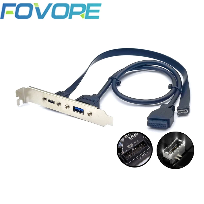 FOVORE Удлинительный кабель USB 3.2 Type C на Type-E 50 см | AliExpress