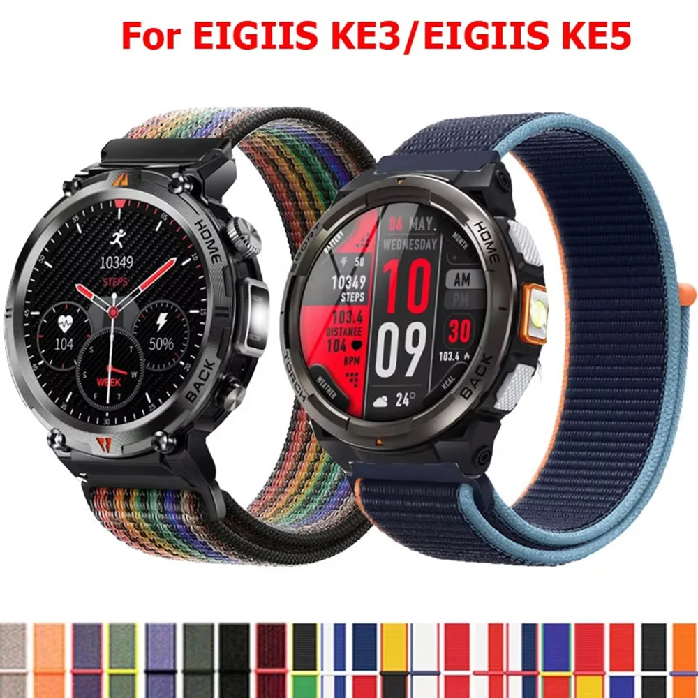 Ремешок для часов 22 мм для EIGIIS KE3, сменный нейлоновый ремешок для EIGIIS KE3, быстросъемный ...