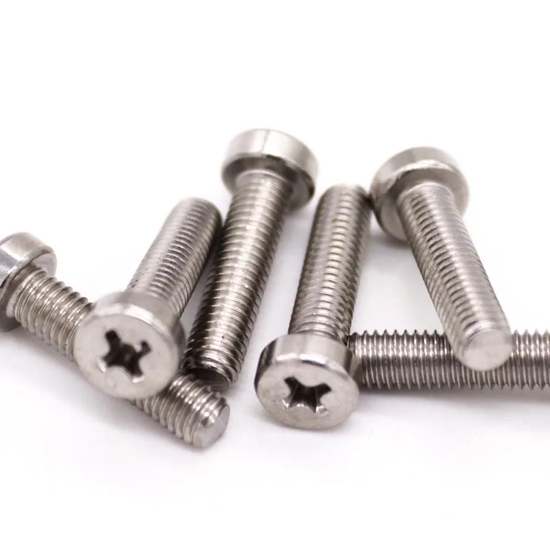 10/50X M2.5 M3 M4 M5 304 A2-70 нержавеющая сталь GB822 крестообразный Винт с цилиндрической ...