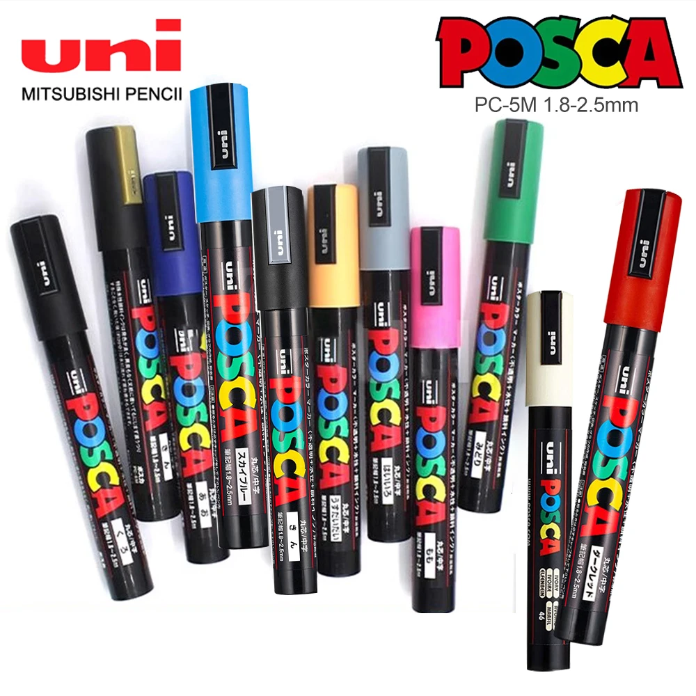 Uni POSCA PC-5M Маркеры для рисования 29 цветов | AliExpress