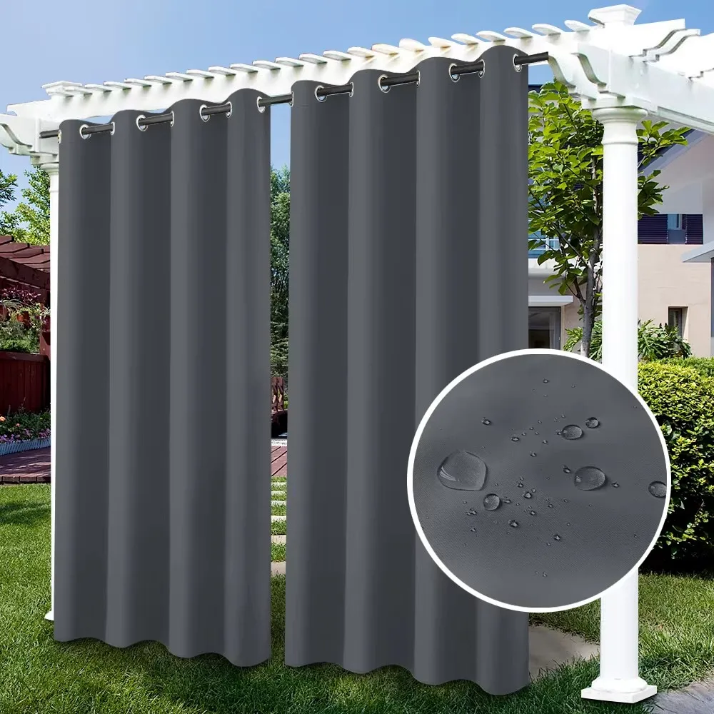Waterproof Windproof Outdoor Curtains Garden Window Drapes Sun Room ...