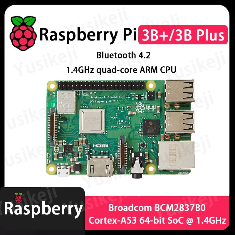 Оригинальный телефон Raspberry Pi 3 Model B Plus 3B + 3B Plus BCM2837B0 ...