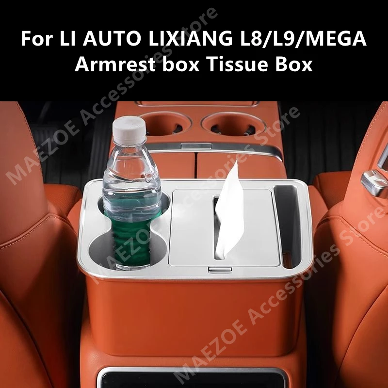 Для LI AUTO LIXIANG L8/L9/MEGA подлокотник коробка для салфеток, внутреннее хранилище для ...