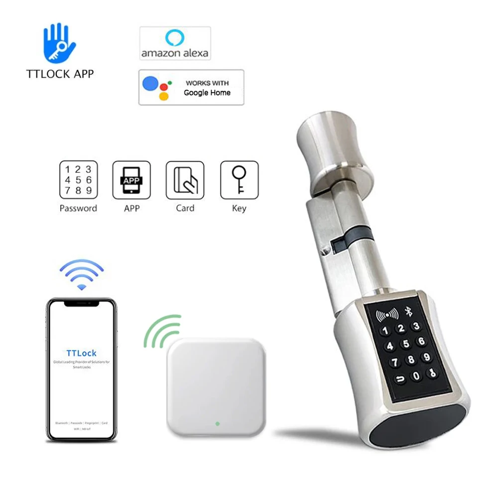 TTlock App Electronic Digital Door Lock Bluetooth Wifi Password Keypad Smart Lock