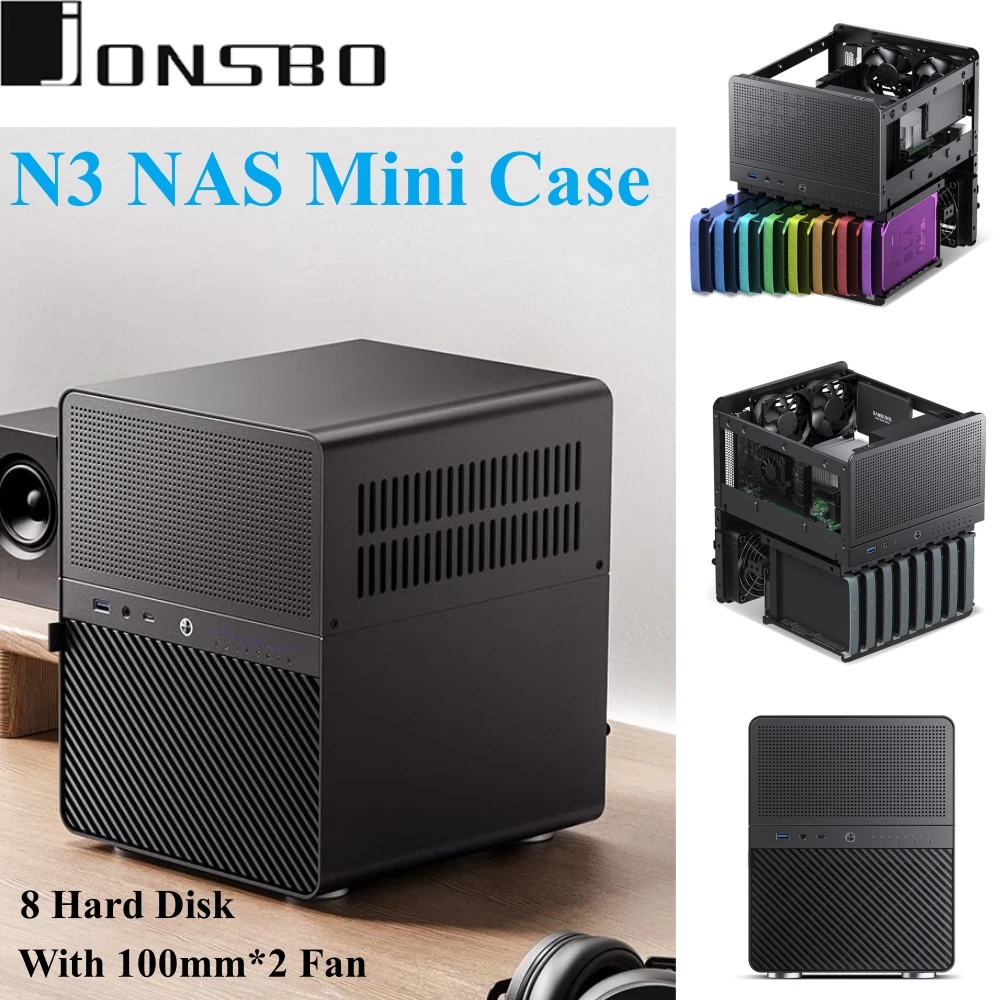 Jonsbo N3 NAS мини-корпус алюминиевый ITX 8 HDD | AliExpress