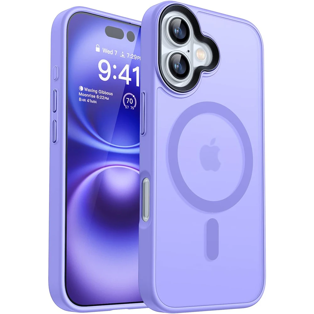 Магнитный противоударный чехол Magsafe для iPhone 16e 16 15 14 13 12 11 ...