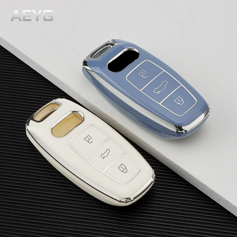 Модный чехол для автомобильного ключа из ТПУ с полной защитой для Audi A3 A4 B9 A6 A7 4K A8 E ...