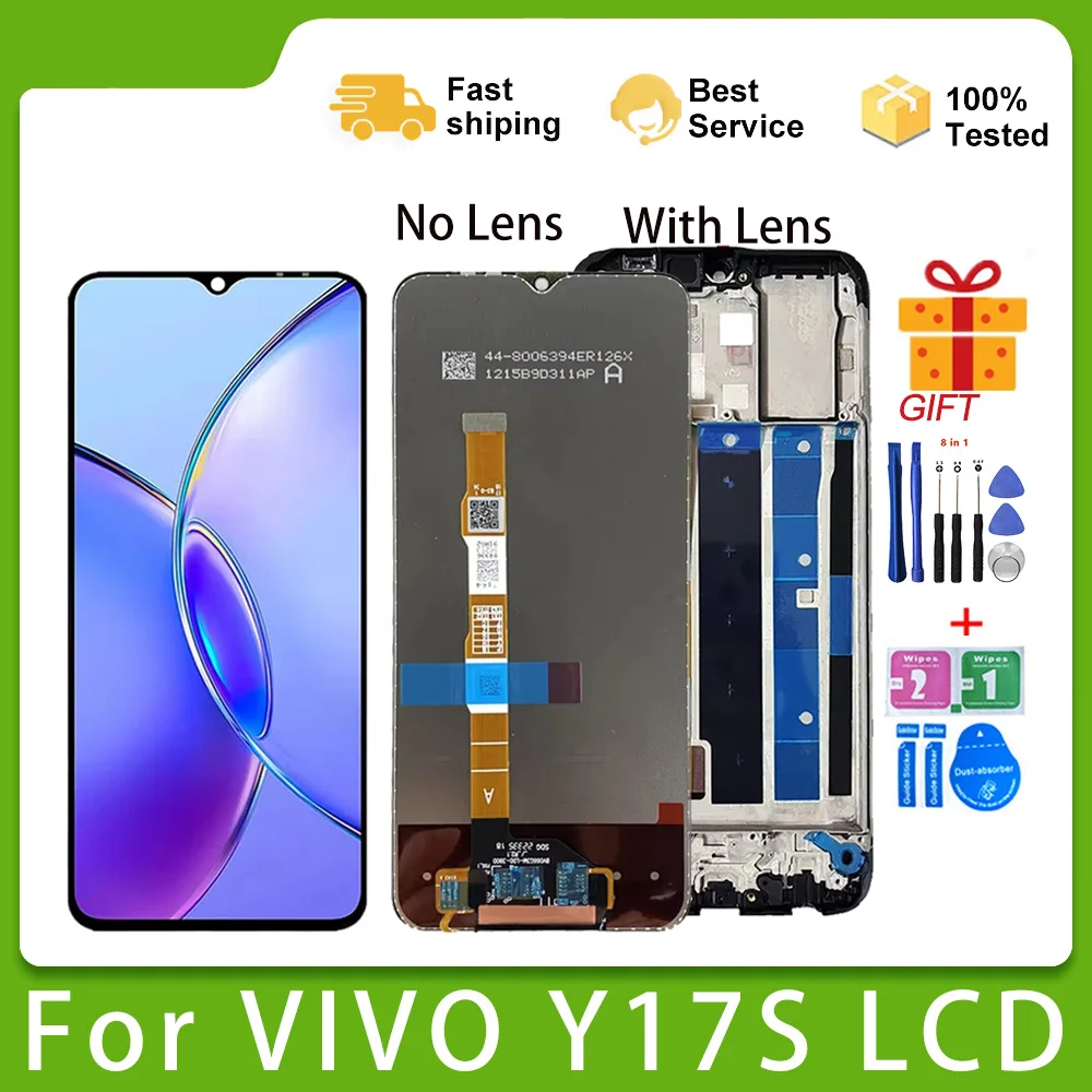 6,56 " ЖК-дисплей для VIVO Y17S, сенсорный экран для VIVO Y17S V2310 ...