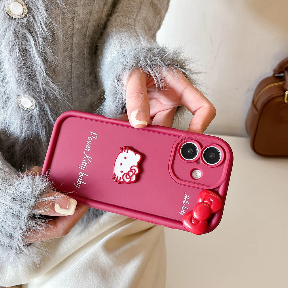 Power Kitty Bowknot Toy Cartoon Multistep Soft Phone Case for Samsung ...