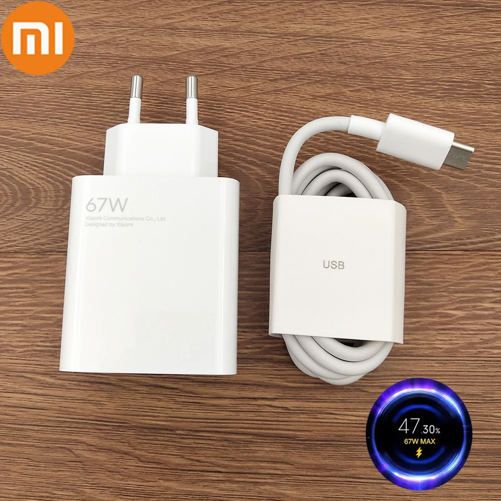 Оригинальное зарядное устройство Xiaomi 67 Вт с европейской вилкой ...