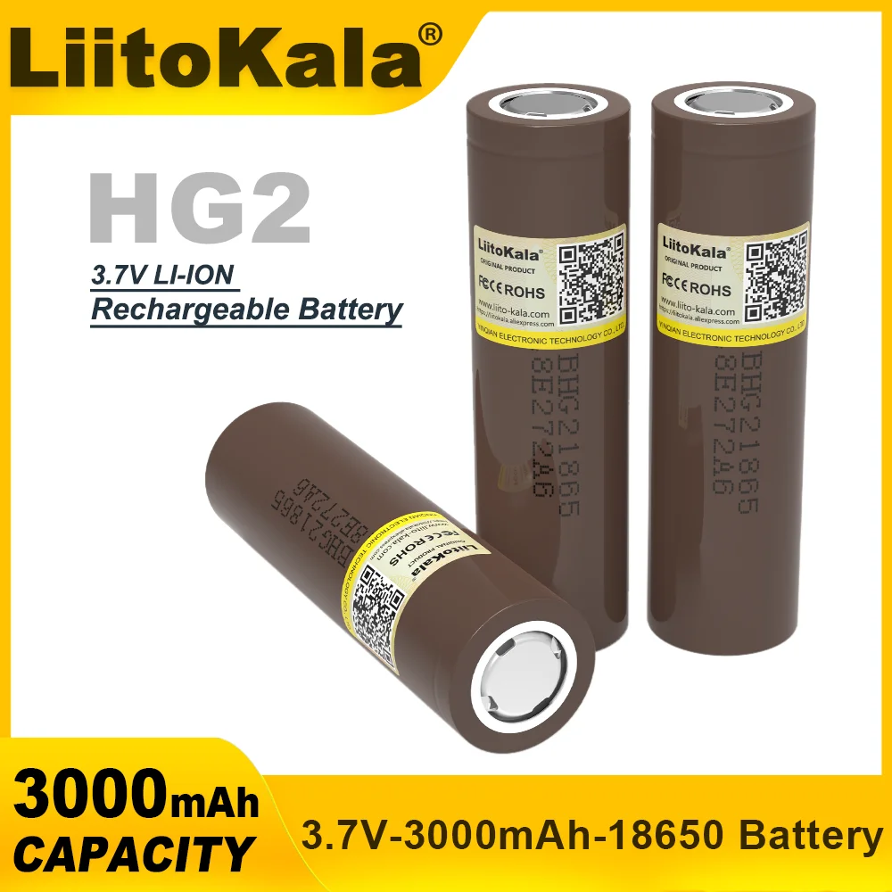 LiitoKala аккумуляторы HG2 18650 3000 мАч | AliExpress
