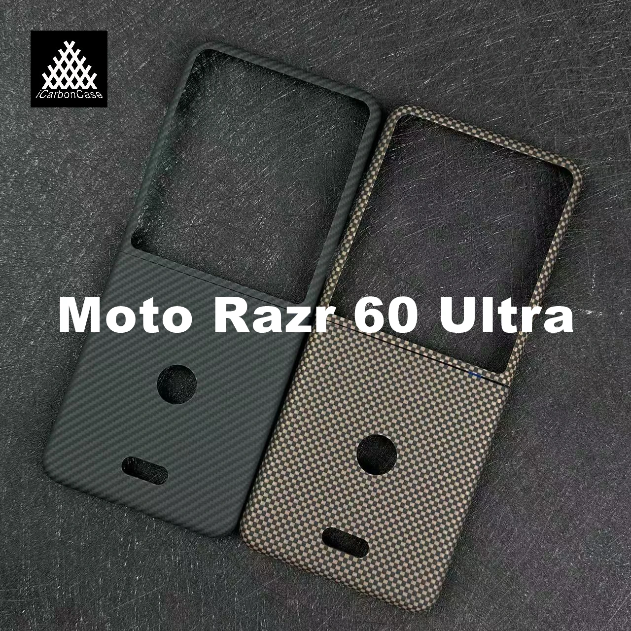 Для Motorola Moto Razr 60, ультра настоящий кевларовый арамидный чехол ...