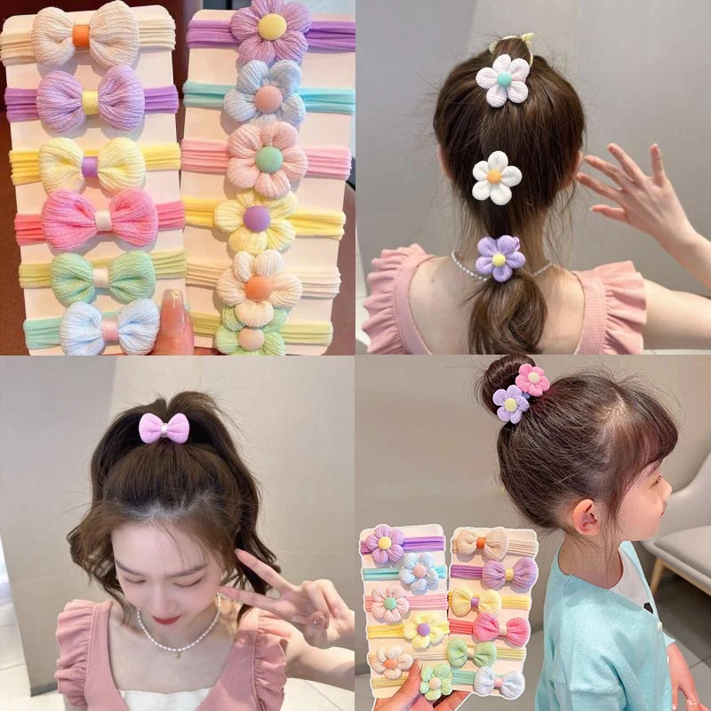 Женские резинки для волос с бантом, 12 шт | AliExpress