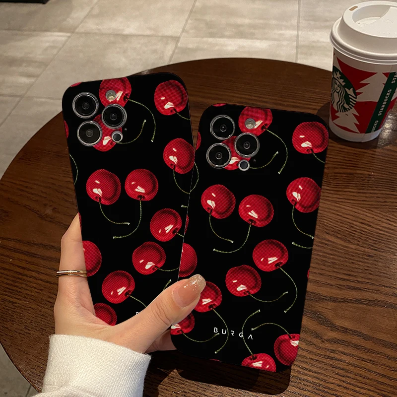 Чехол для телефона BURGA Cherry Pattern для Samsung A33 A04 A11 A12 A13 ...