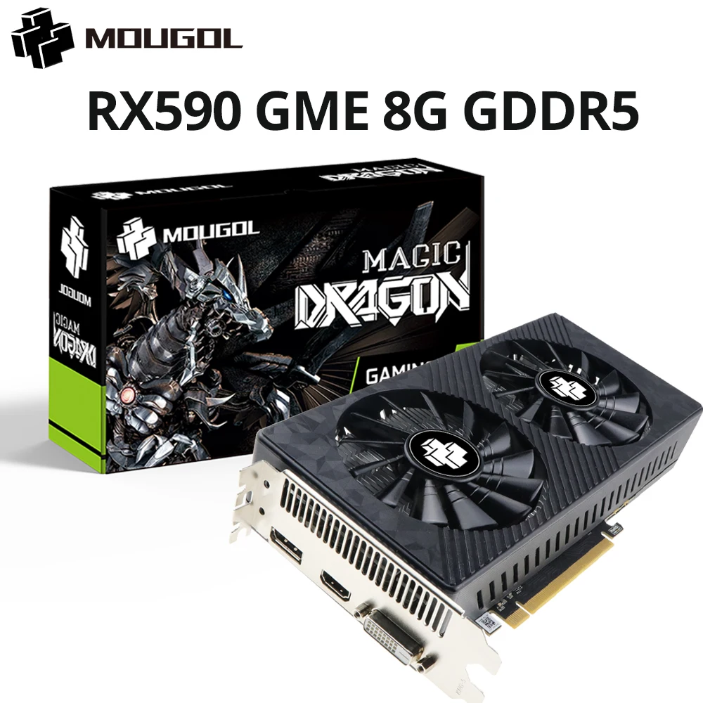 MOUGOL оригинальная видеопамять RX590 8G GDDR5 256Bit PCIE3.0x16 DP DVI ...