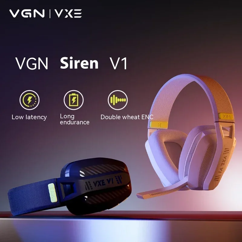 VGN VXE Siren V1 Беспроводная гарнитура Двухрежимная Bluetooth 5.3 2,4G FPS Игровая гарнитура ...