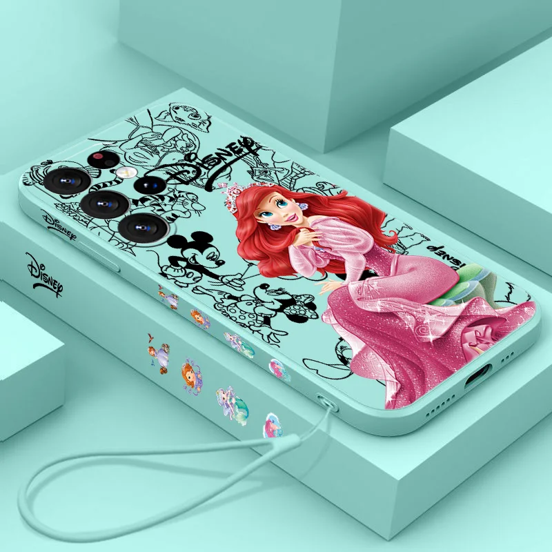 Cute Disney Princess Phone Case For Samsung Note 8 9 10 20 M10 12 13 14 ...
