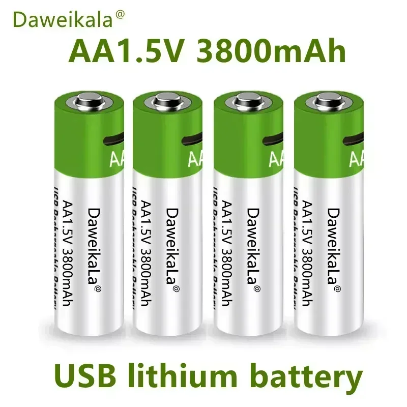 Литий-ионный аккумулятор типа АА 1,5 В, 3800 мАч и литиевого USB ...