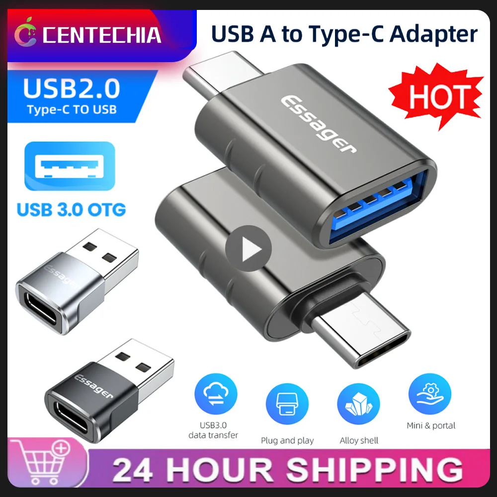 Адаптер Essager с Type C на USB OTG, переходник с USB 3,0 на USB C ...