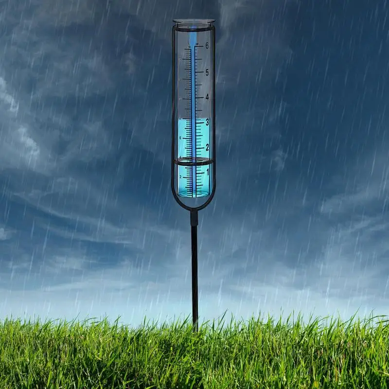 Outdoor Rain Meter Measure Cone Rainwater Gauge Measurement Ground ...