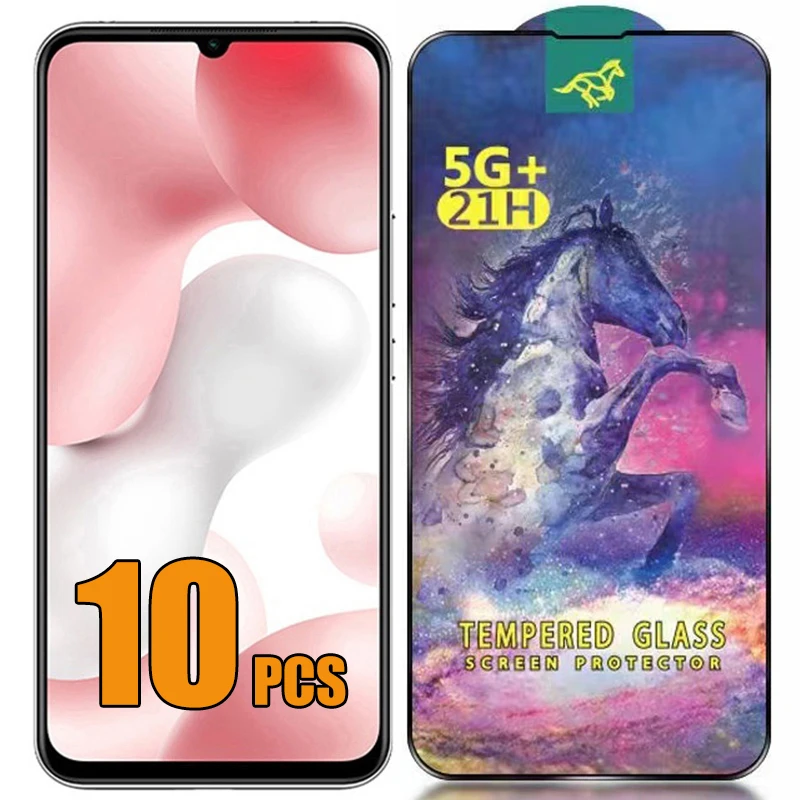 10pcs 21H Horse Tempered Glass Screen Protector Film Shield Cover For Xiaomi Redmi 14C 14R 13 ...