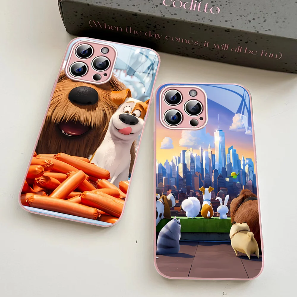 Cute Cartoon Rabbit Phone Case Tempered Glass For iphone 14 13 12 11 ...