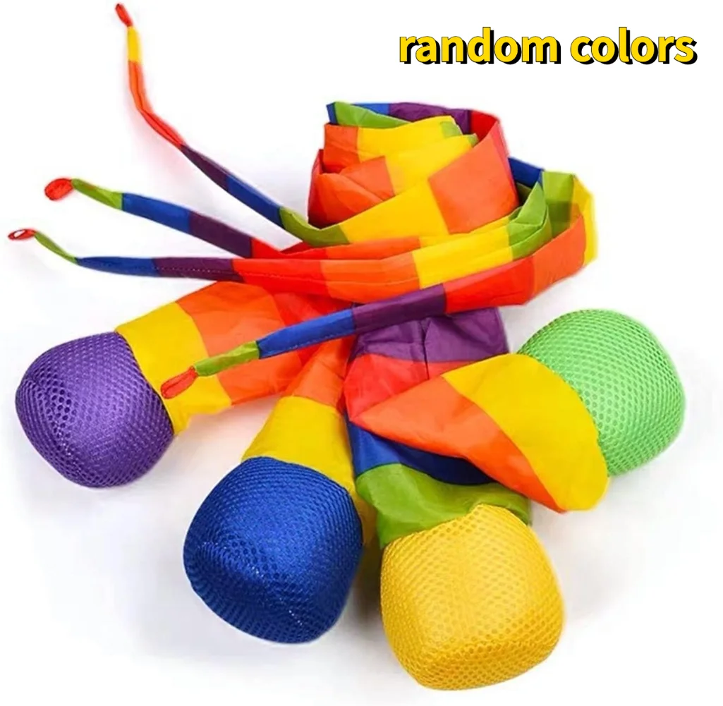 2Pcs Catch Tail Ball,Rainbow Soft Play Balls | Safe for Outdoor and ...