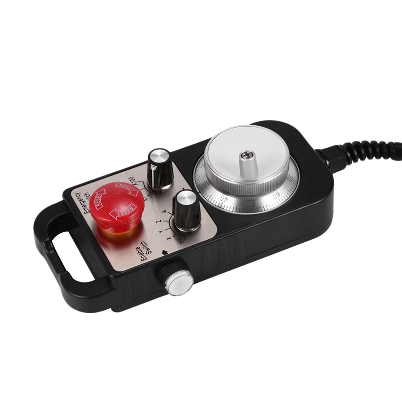 Universal Cnc 4 Axis Mpg Pendant Hand Wheel 100 Pulse 5V & Emergency ...