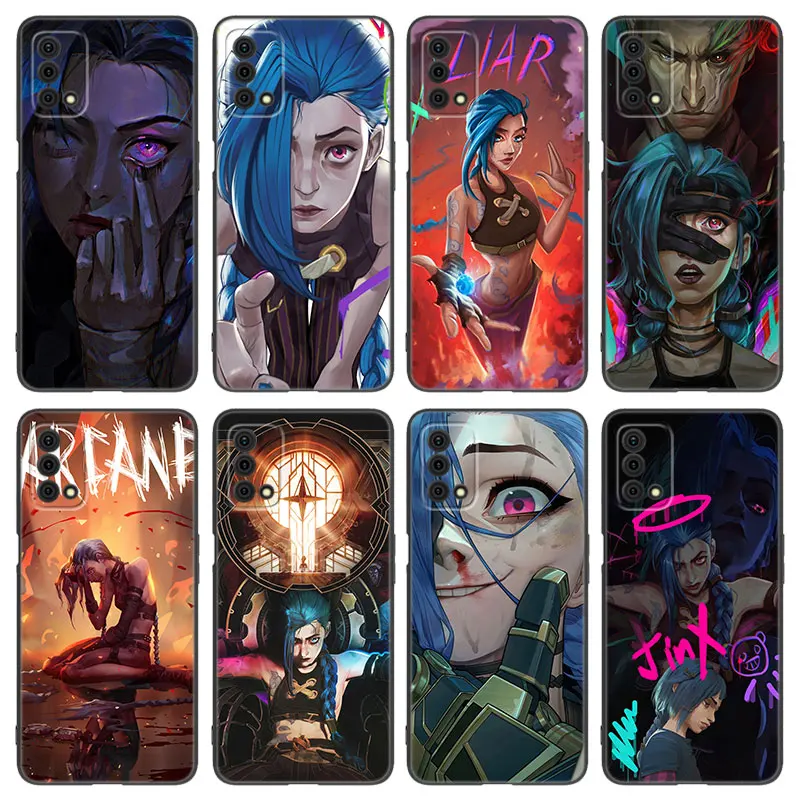 Arcane Jinx-Vi Anime Phone Case For OPPO Reno 10 11 Pro Plus A55 A57 ...