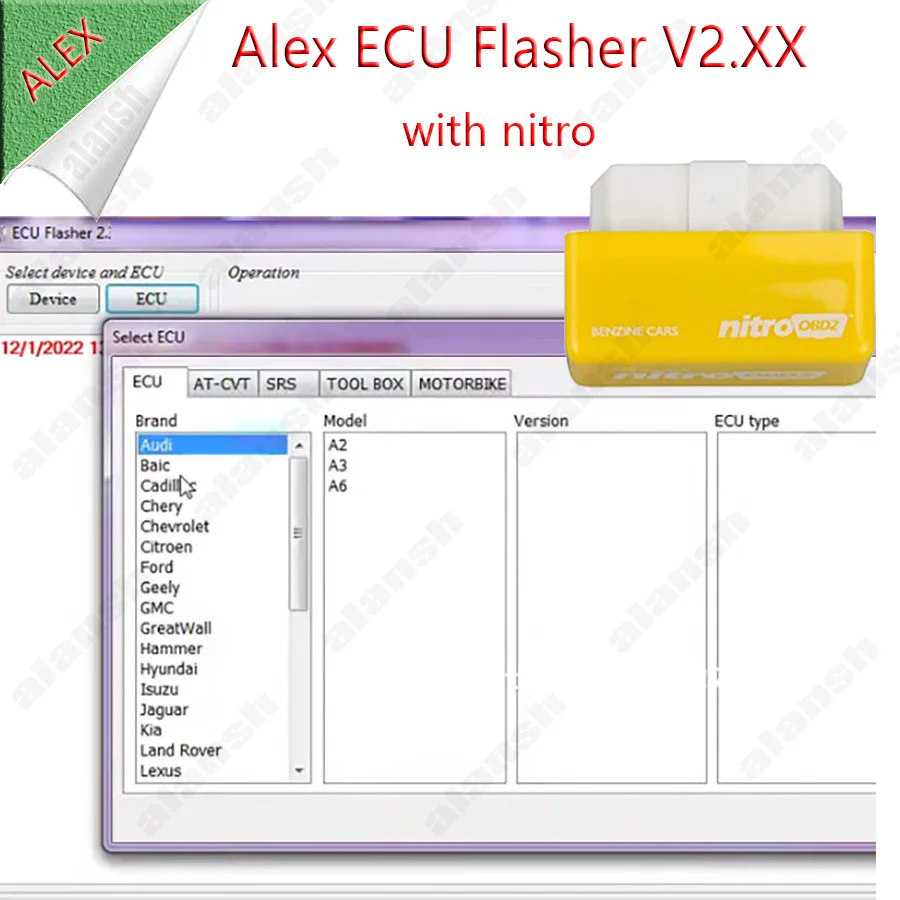 ECUF Flasher / Alex Flasher без usb-адаптера + nitro | AliExpress