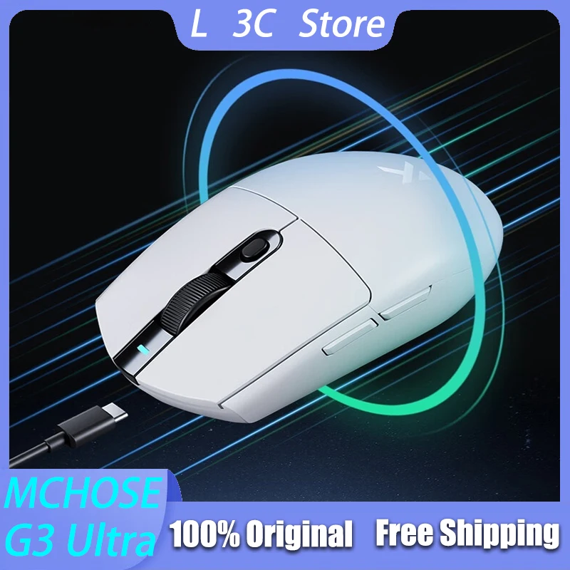 MCHOSE G3 Ultra игровая мышь, трехрежимная беспроводная, 8k, легкая, эргономичная, с длительным ...