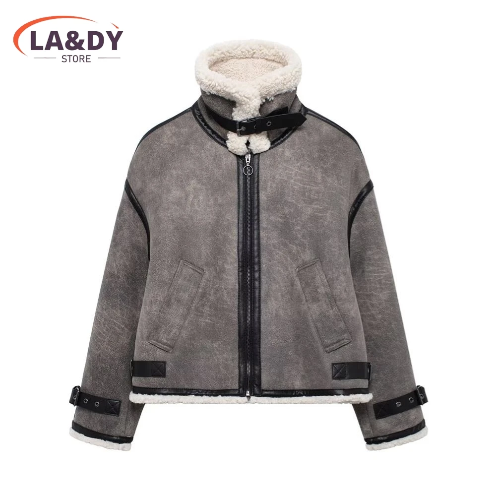 Женская зимняя толстая куртка из искусственного меха Aliexpress