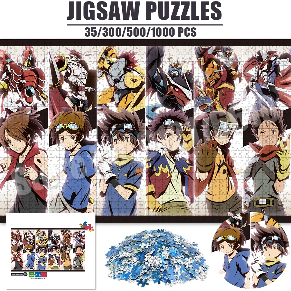 Деревянные пазлы Digimon 300/500/1000 шт. TOEI ANIMATION | AliExpress